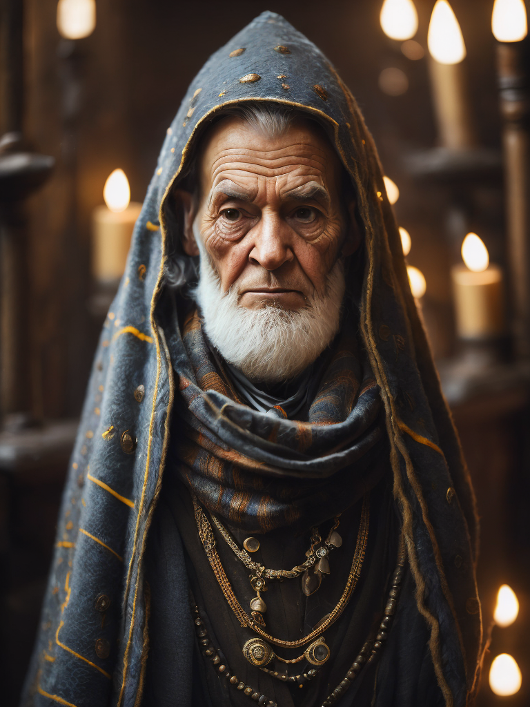 Premium Free ai Images | intricate portrait of very old gnome ...