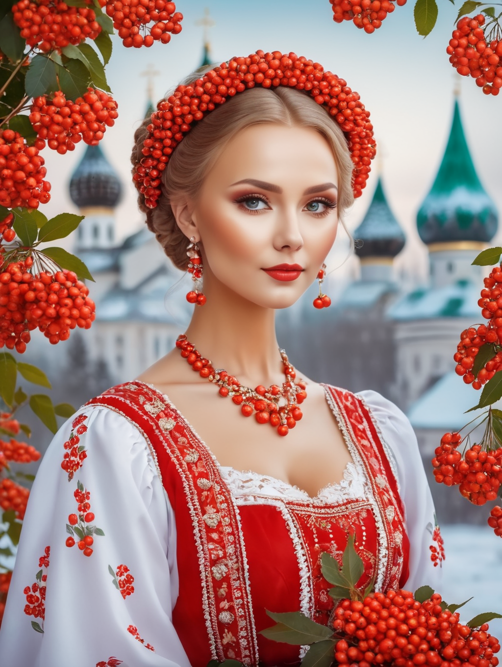 Premium Free ai Images | portrait of beautiful women from russian fairy ...