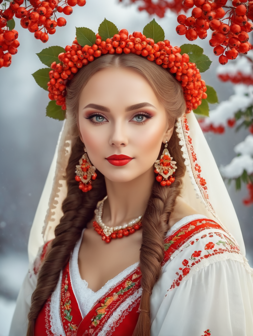 Premium Free ai Images | portrait of beautiful women from russian fairy ...
