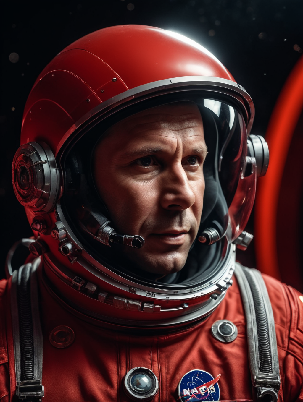 Premium Free ai Images | cosmonaut yuri alekseyevich gagarin in red ...