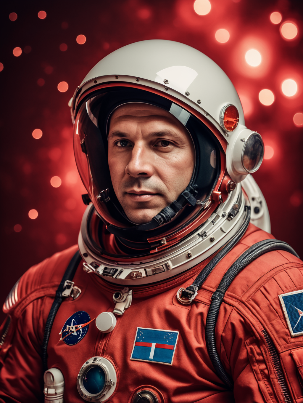 Premium Free ai Images | cosmonaut yuri alekseyevich gagarin in red ...