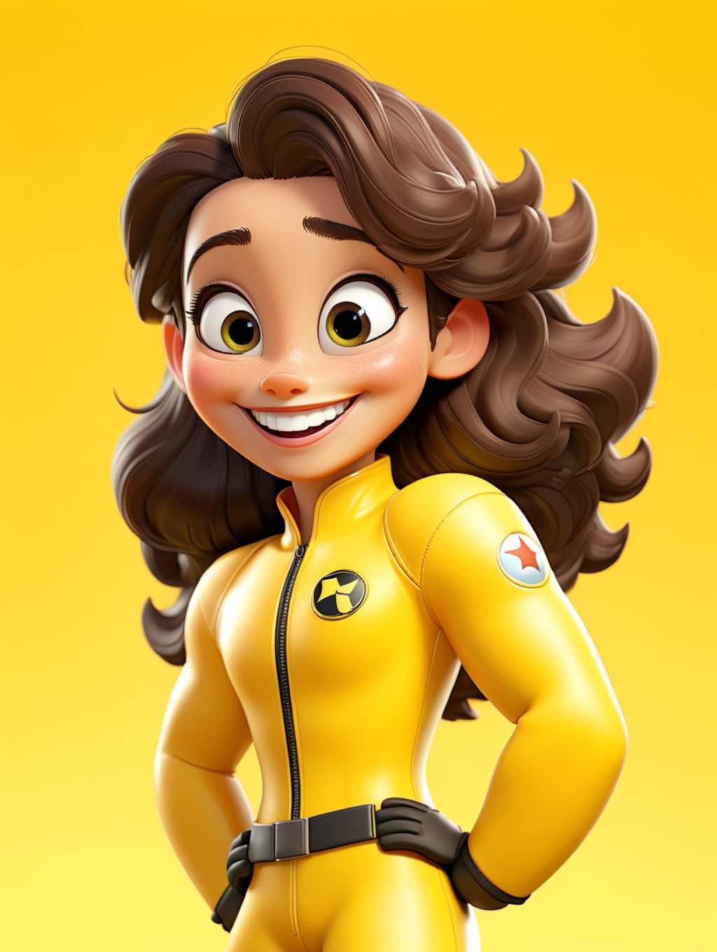 Premium Free ai Images | smiling and cheerful racer in yellow racer ...