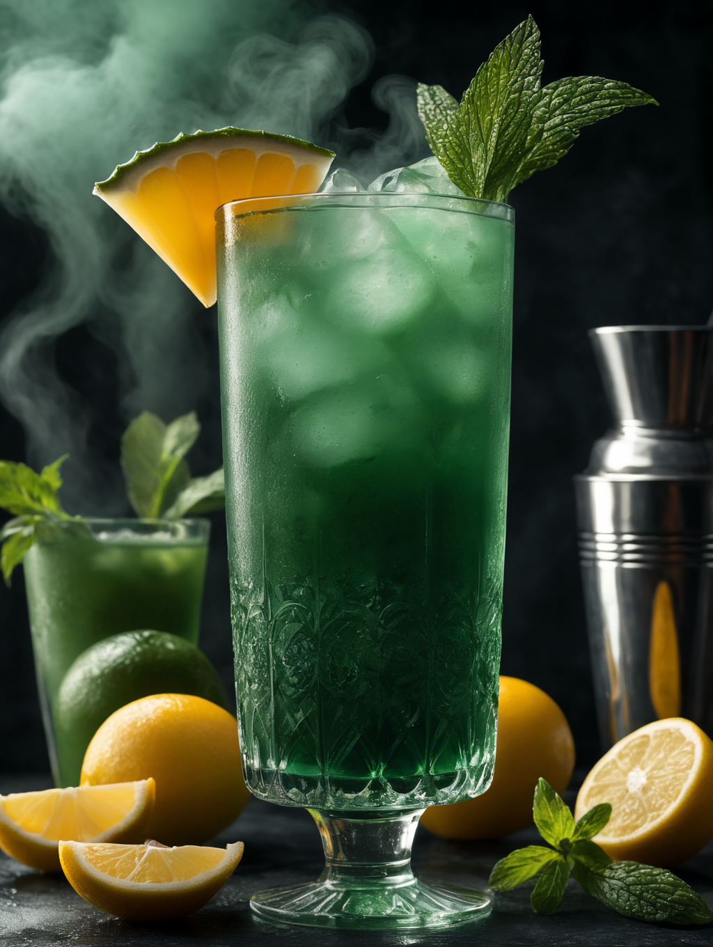 Premium Free ai Images | cocktail green mist