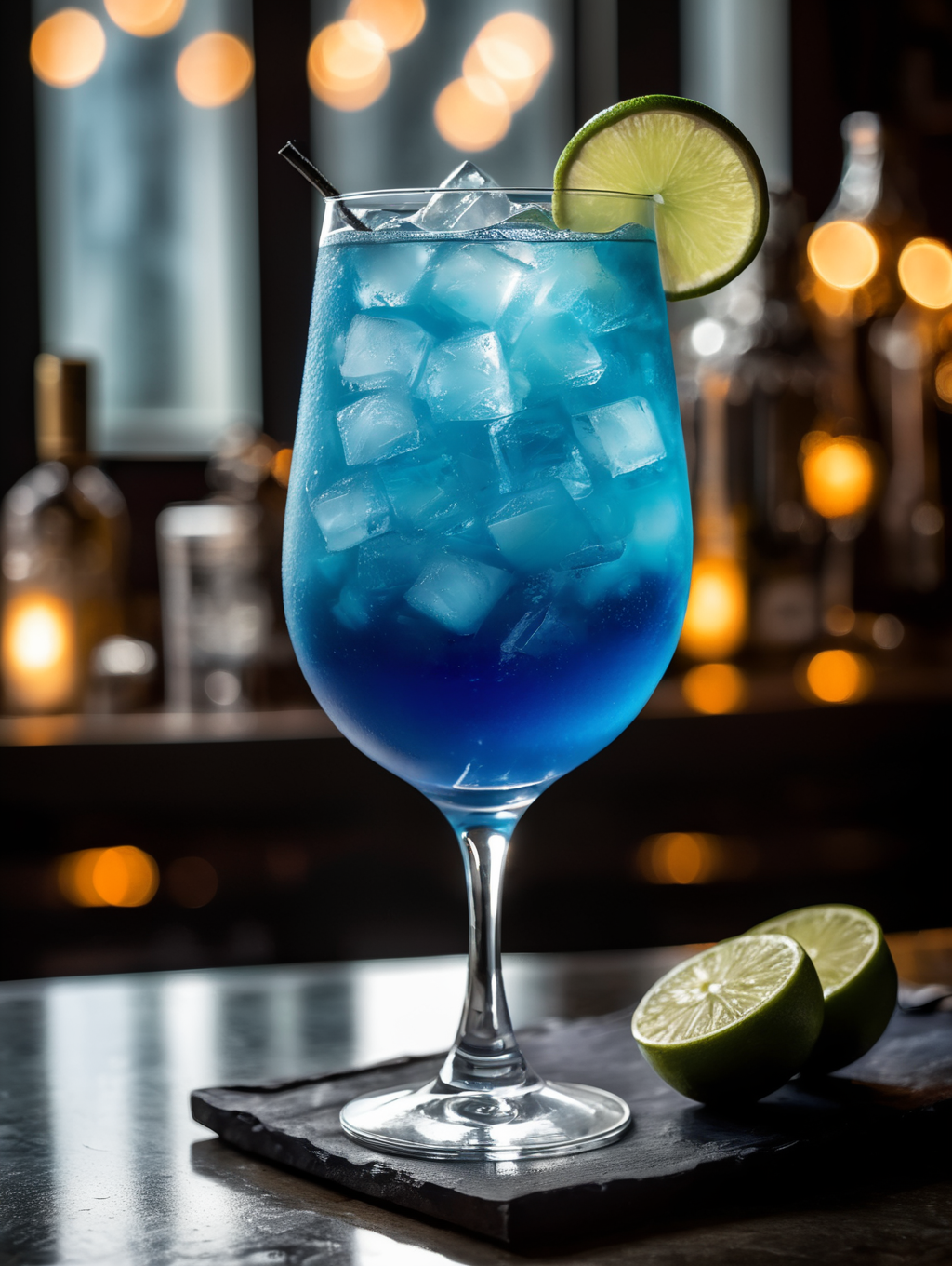 Premium Free ai Images | cocktail blue mist