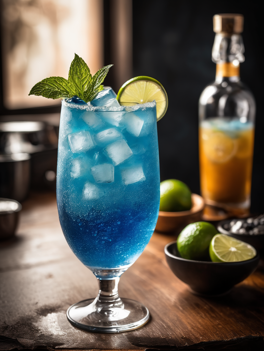 Premium Free ai Images | cocktail blue mist