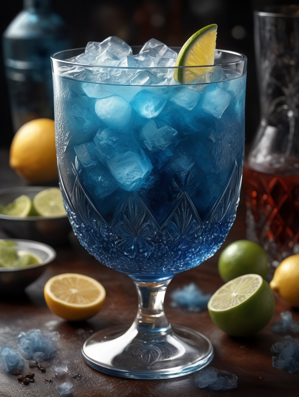 Premium Free ai Images | cocktail blue mist