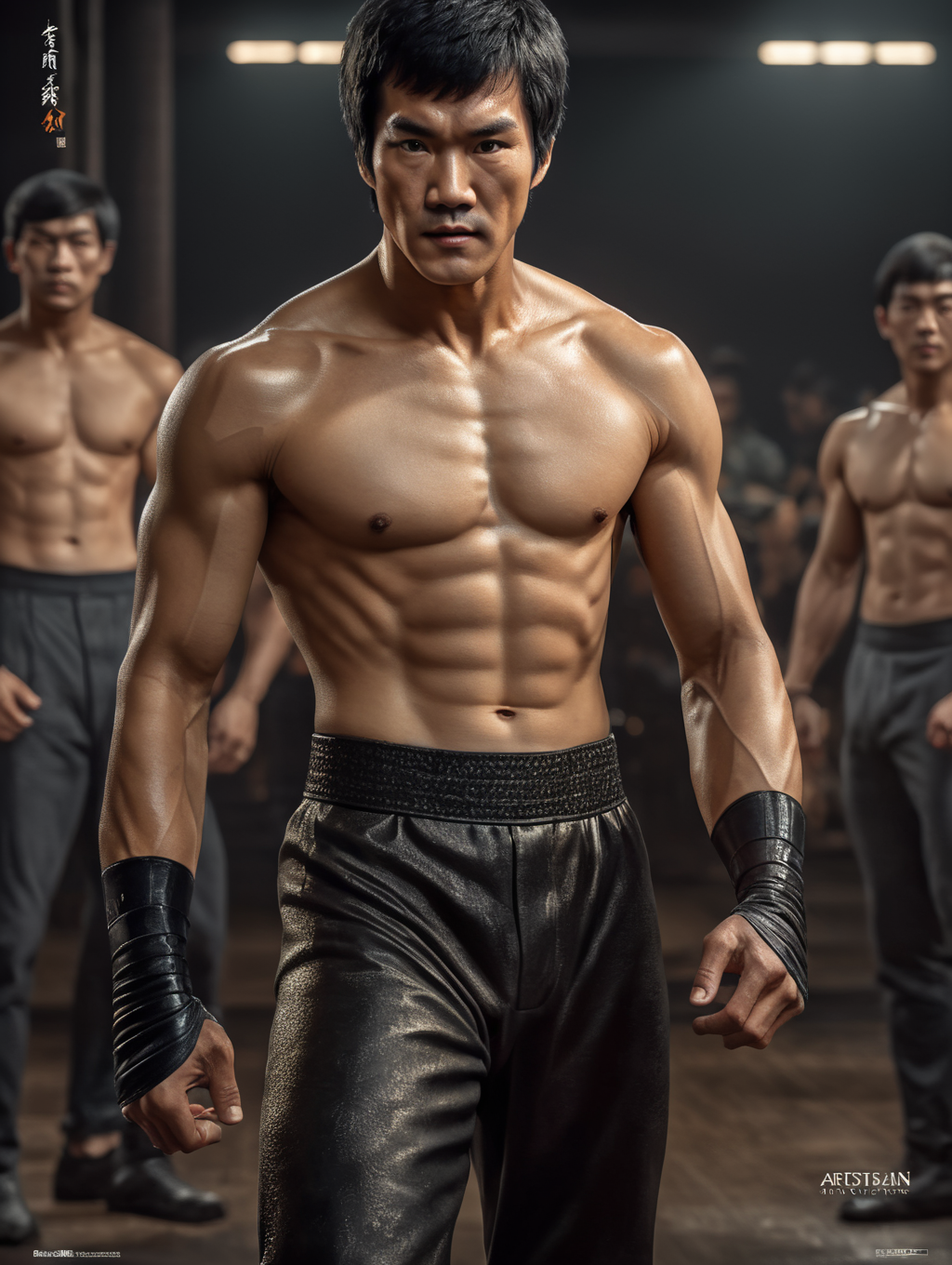 Premium Free ai Images | bruce lee standing looking at camera