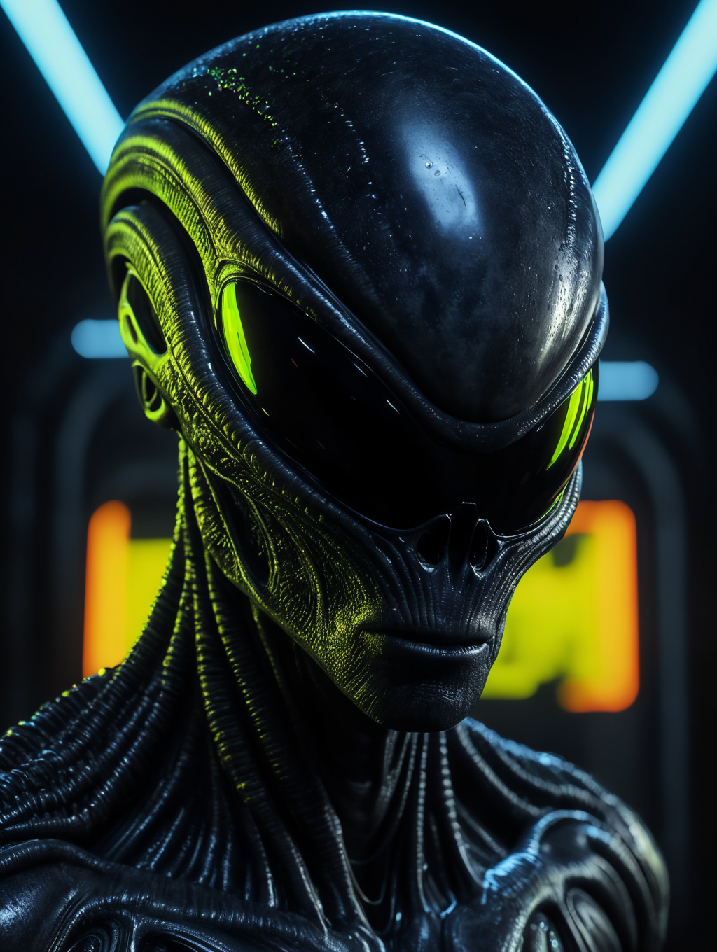Premium Free ai Images | alien made of black alien liquid translucent ...