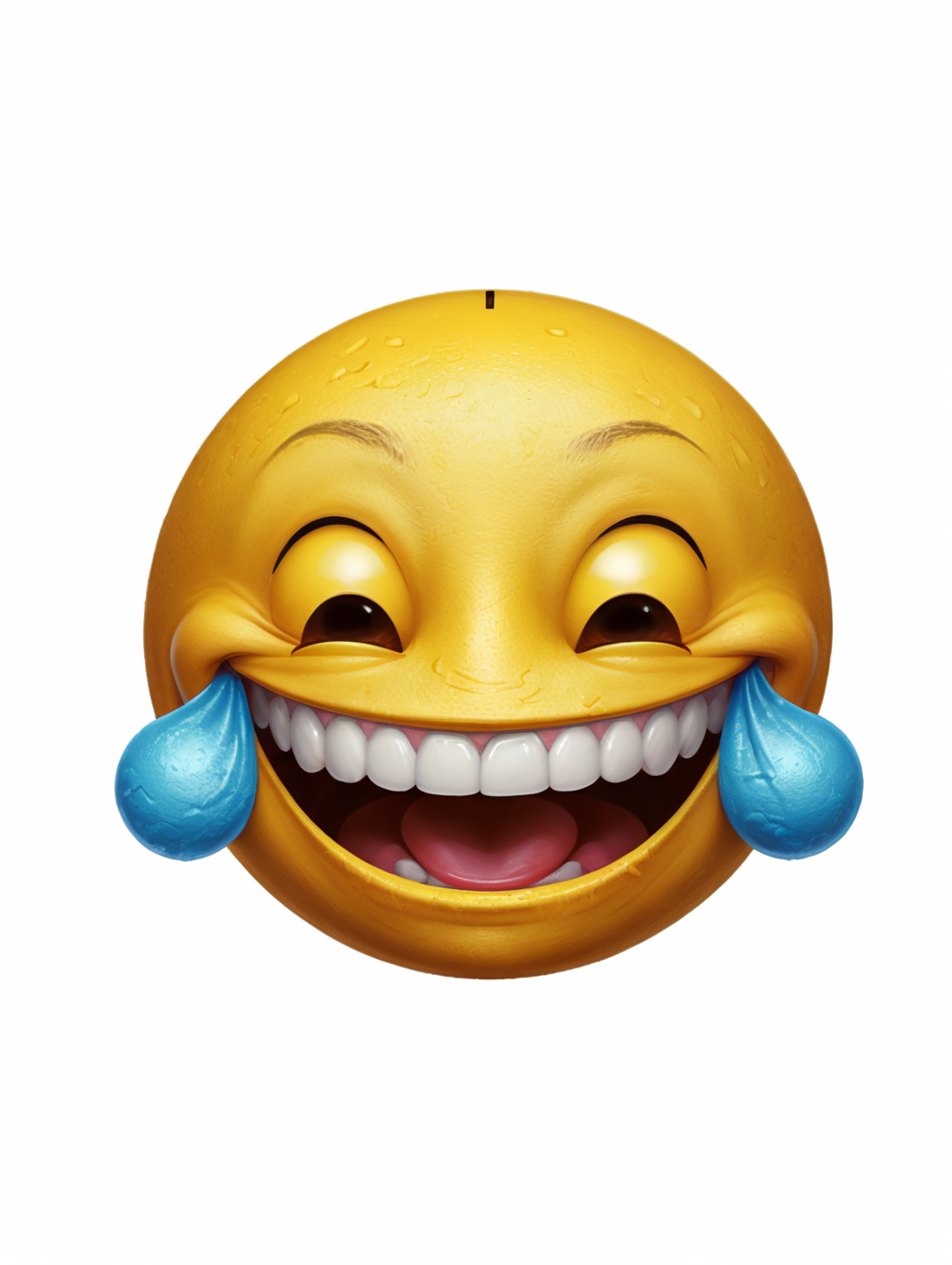 Premium Free ai Images | extreme happiness laughter emoji as human
