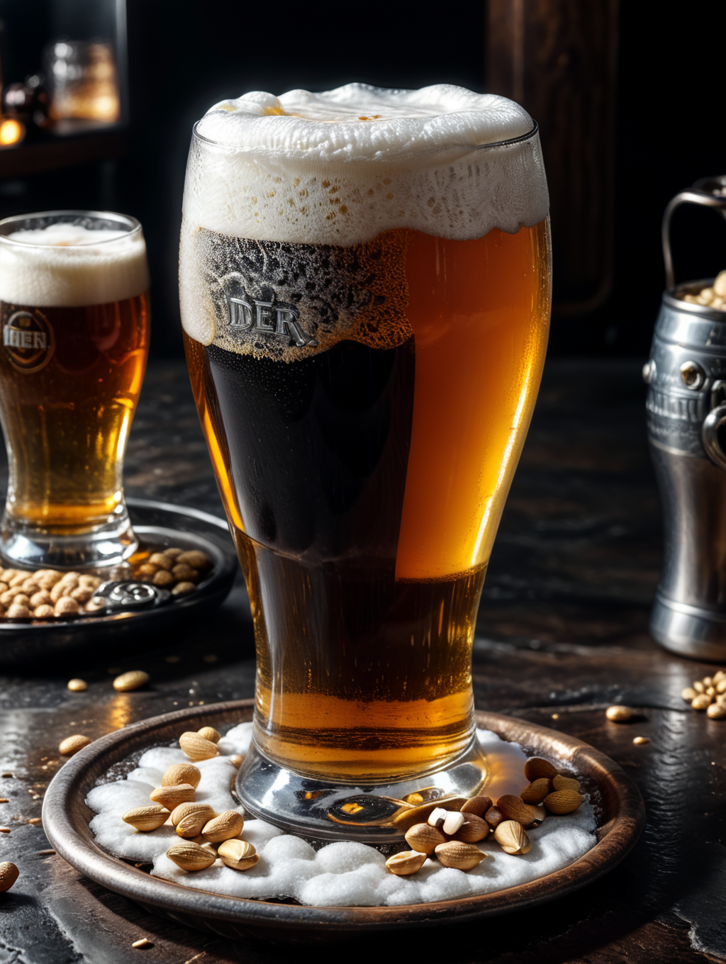 Premium Free ai Images | small round stainless steel plate filled with ...