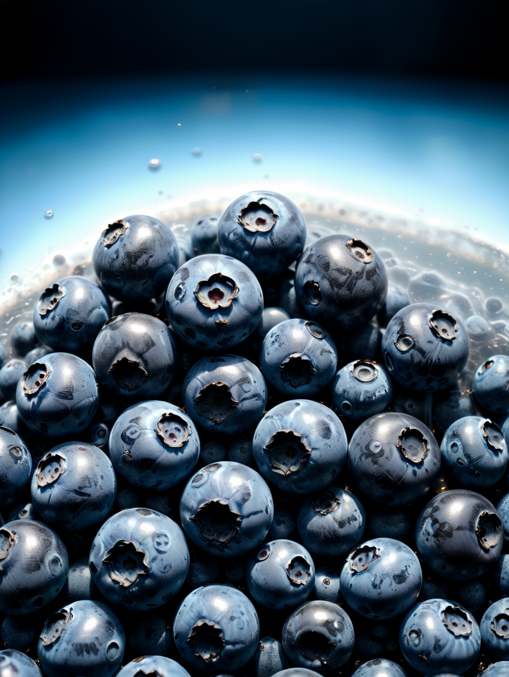 Premium Free ai Images | only blueberries everywhere floating mixed ...