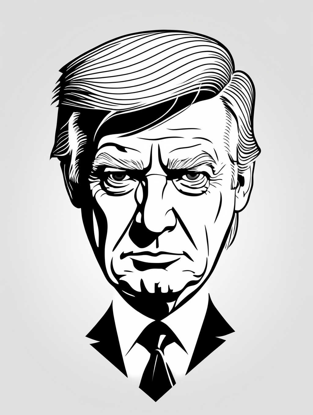 Premium Free ai Images | donald trump in the style of simple line art ...