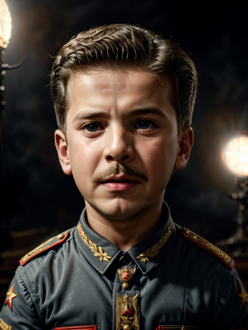 Premium Free ai Images | portrait of joseph stalin as kid month old ...