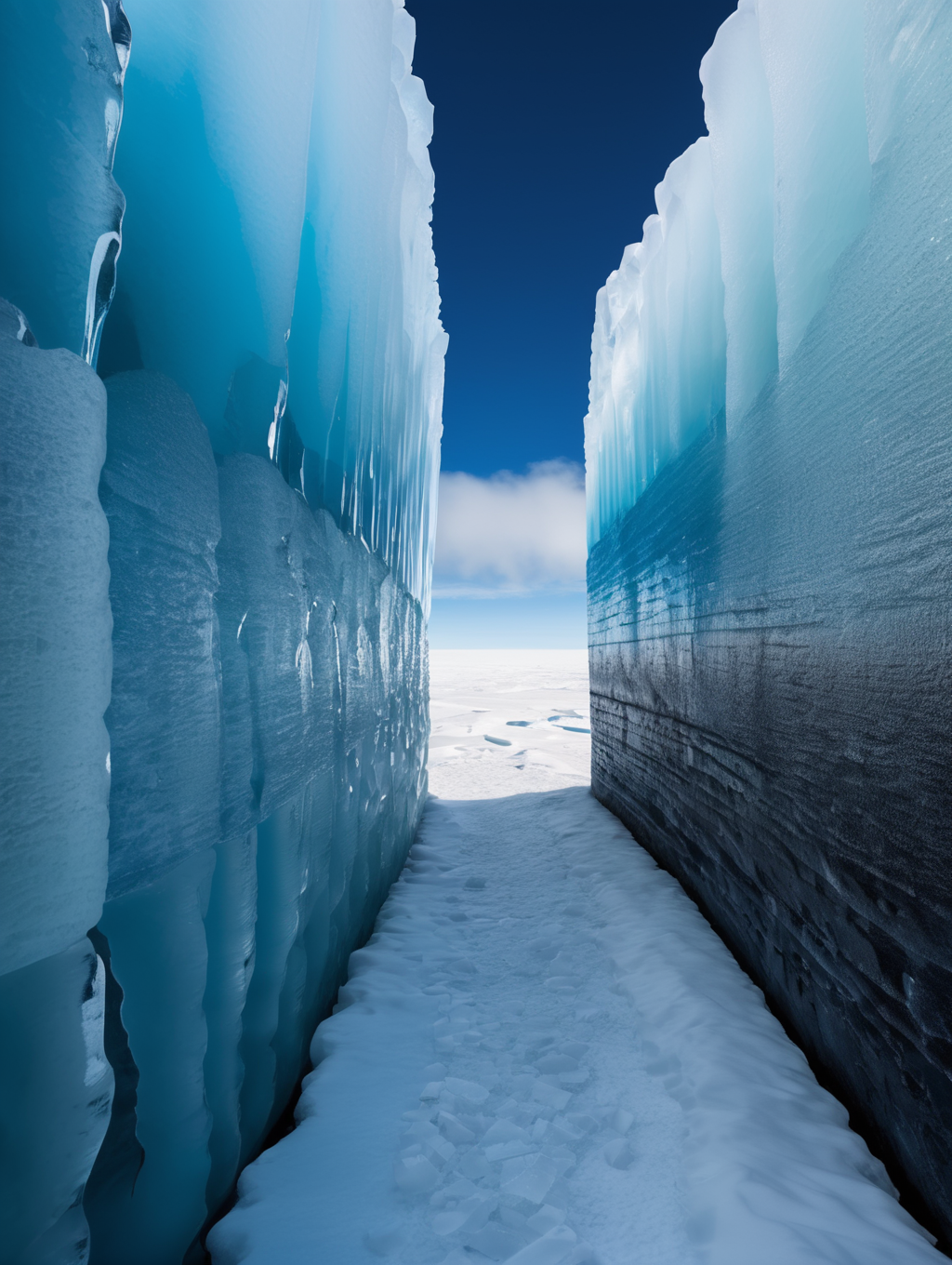 Premium Free ai Images | behind the ice wall antarctica ice belt ...