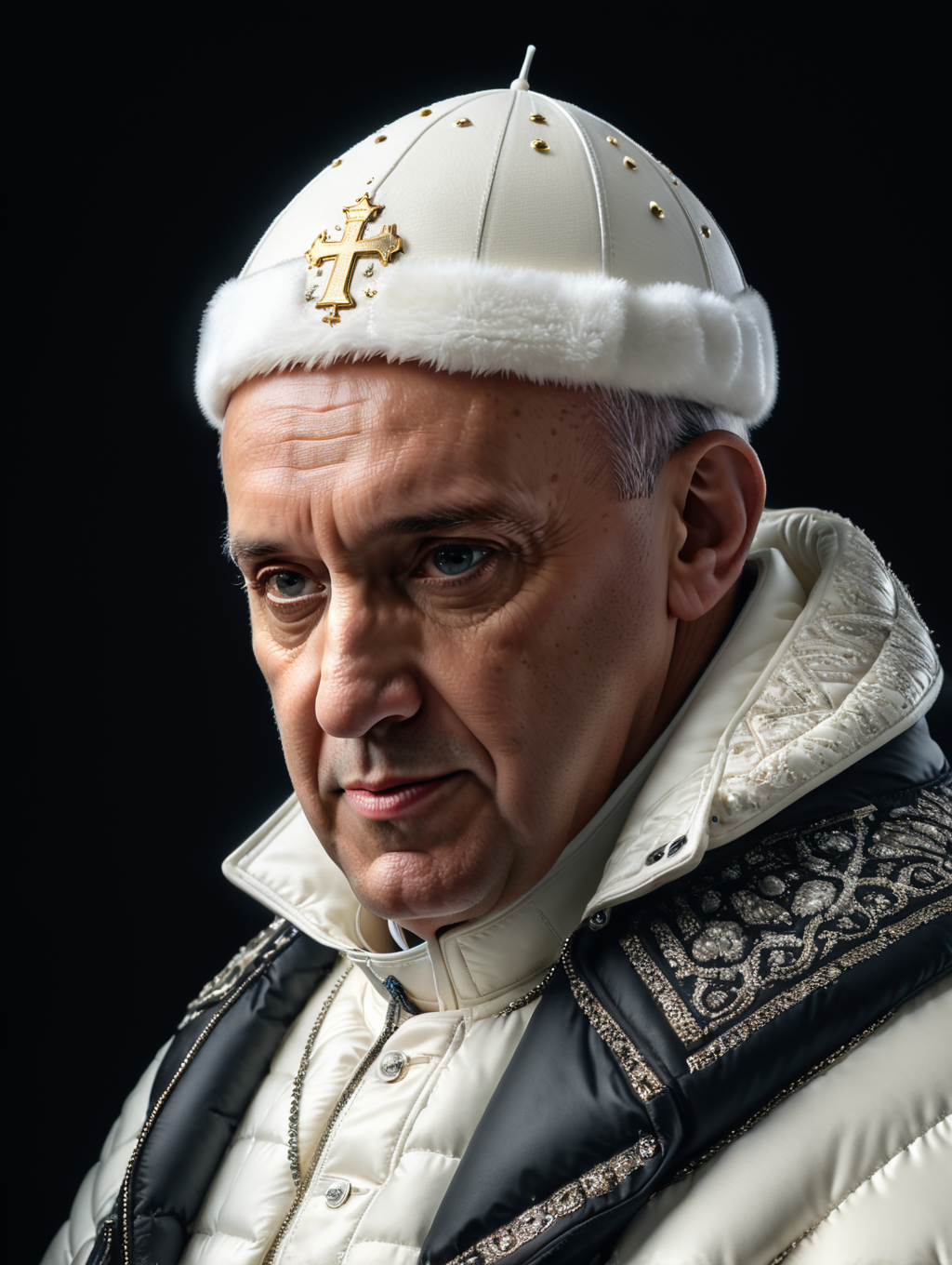 Premium Free ai Images | professional photo glamour of pope francis ...