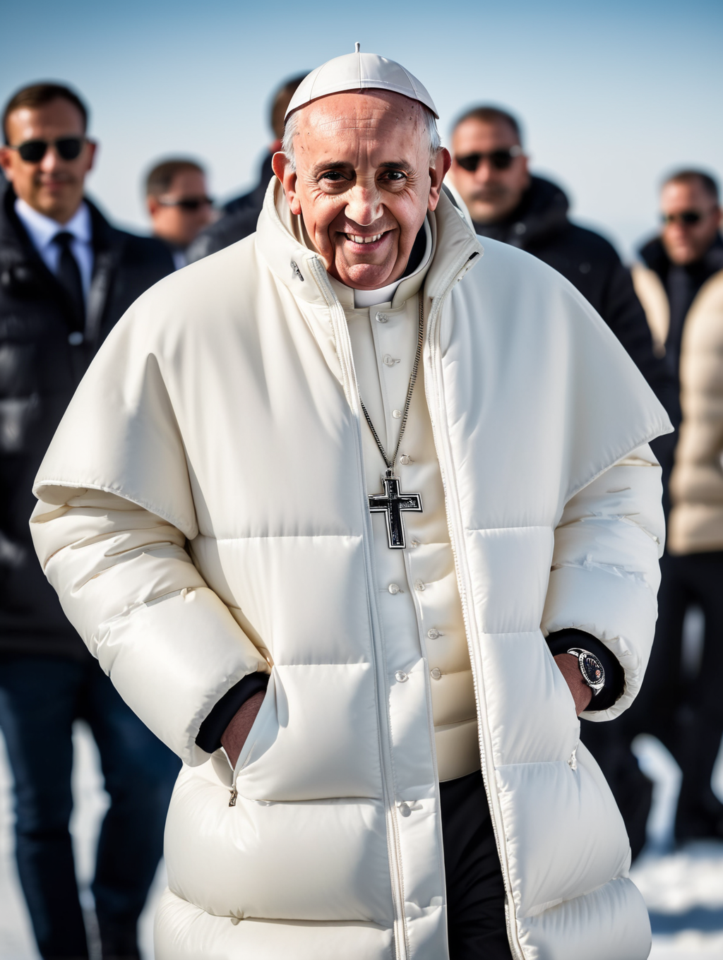 Premium Free ai Images | professional photo of glamour pope francis ...
