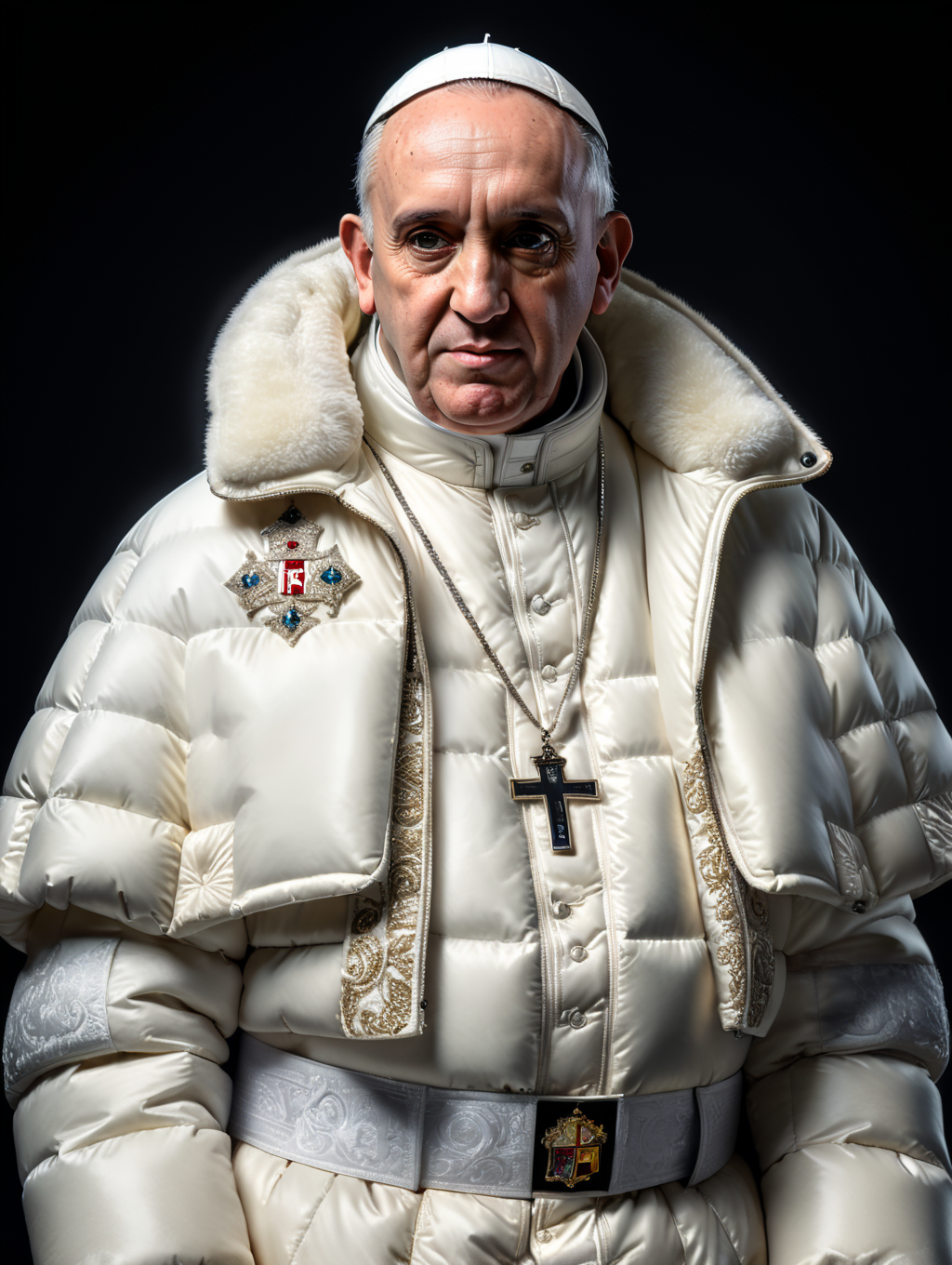 Premium Free ai Images | professional photo of glamour pope francis ...