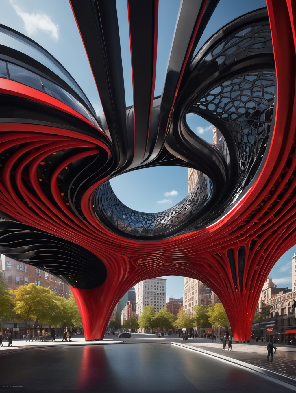 Premium Free ai Images | the craziest bentwood far view lens ...