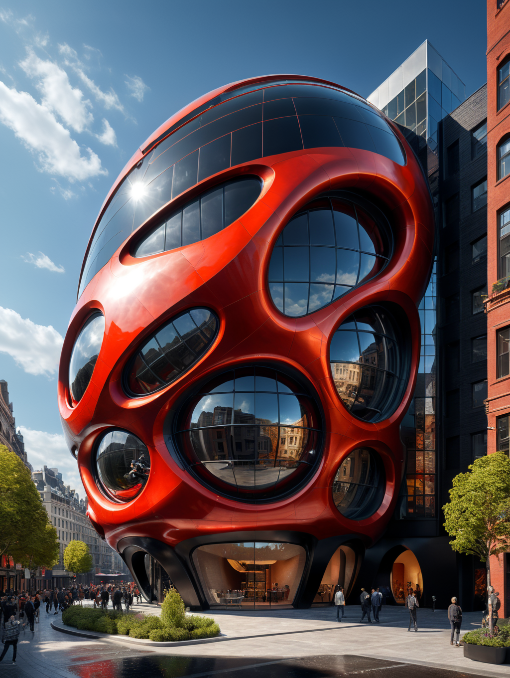 Premium Free ai Images | the craziest bentwood far view lens ...