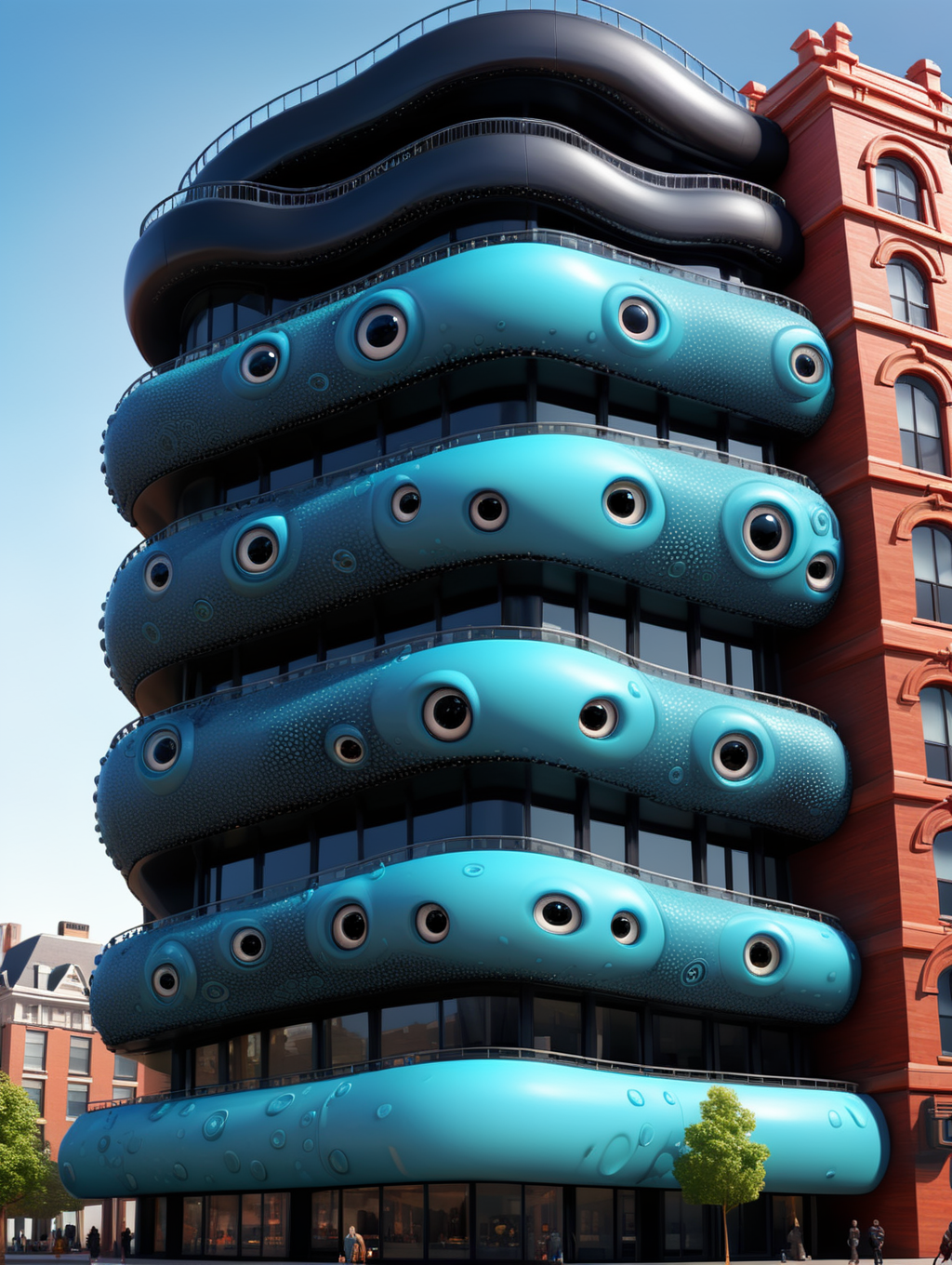 Premium Free ai Images | the craziest bentwood far view lens ...