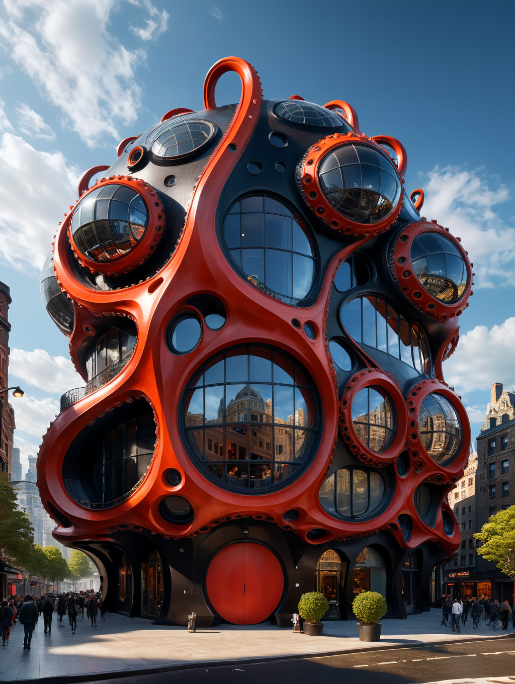 Premium Free ai Images | the craziest bentwood far view lens ...