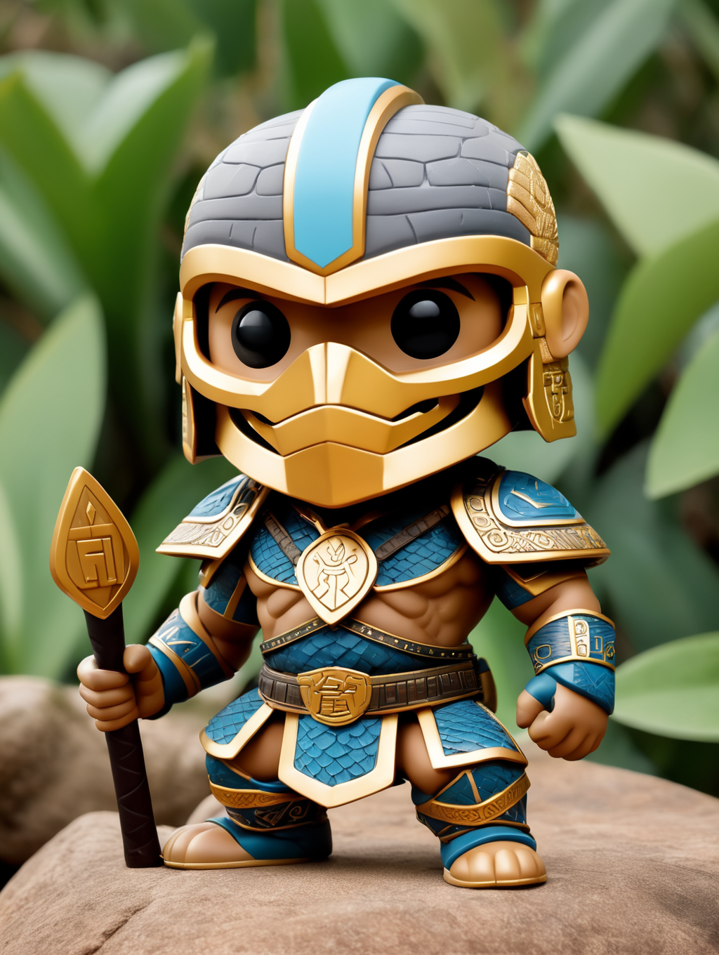 Premium Free ai Images | estilo funko guerrero artoy chavin de huantar ...