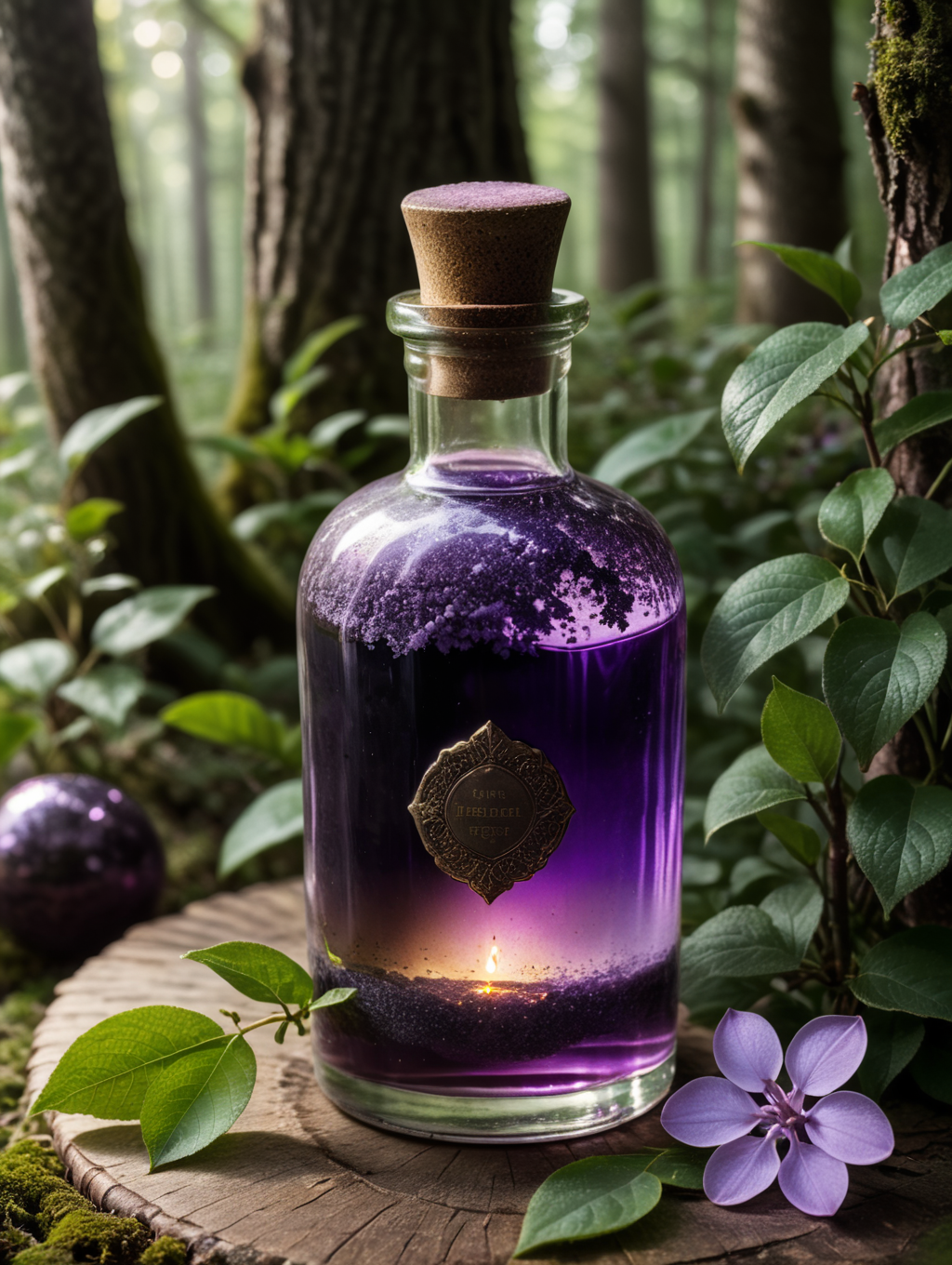 Premium Free ai Images | magic lilac bottle with potion potion that gives health game artifact ...