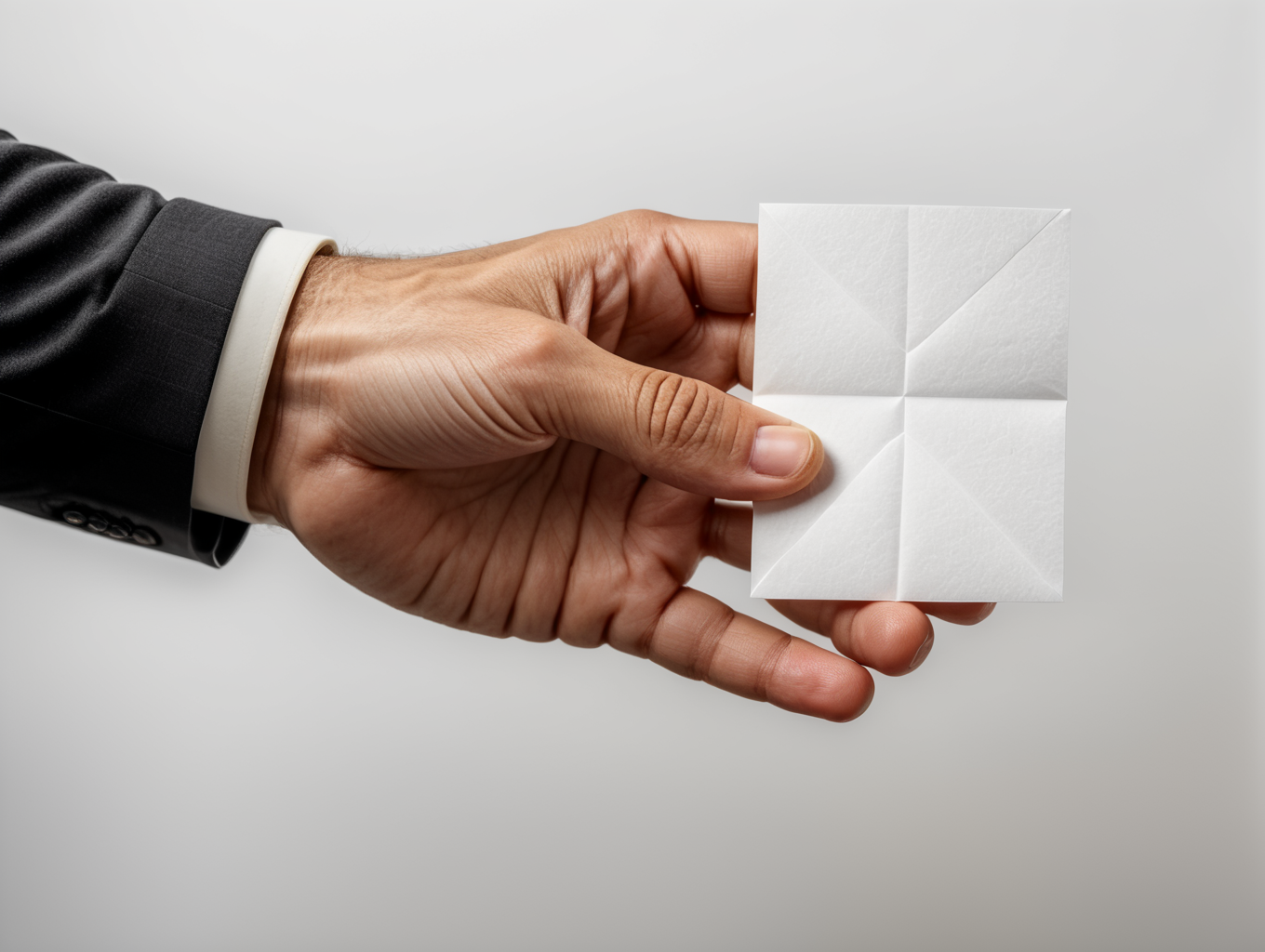 Premium Free ai Images | hand holding square piece of paper between ...