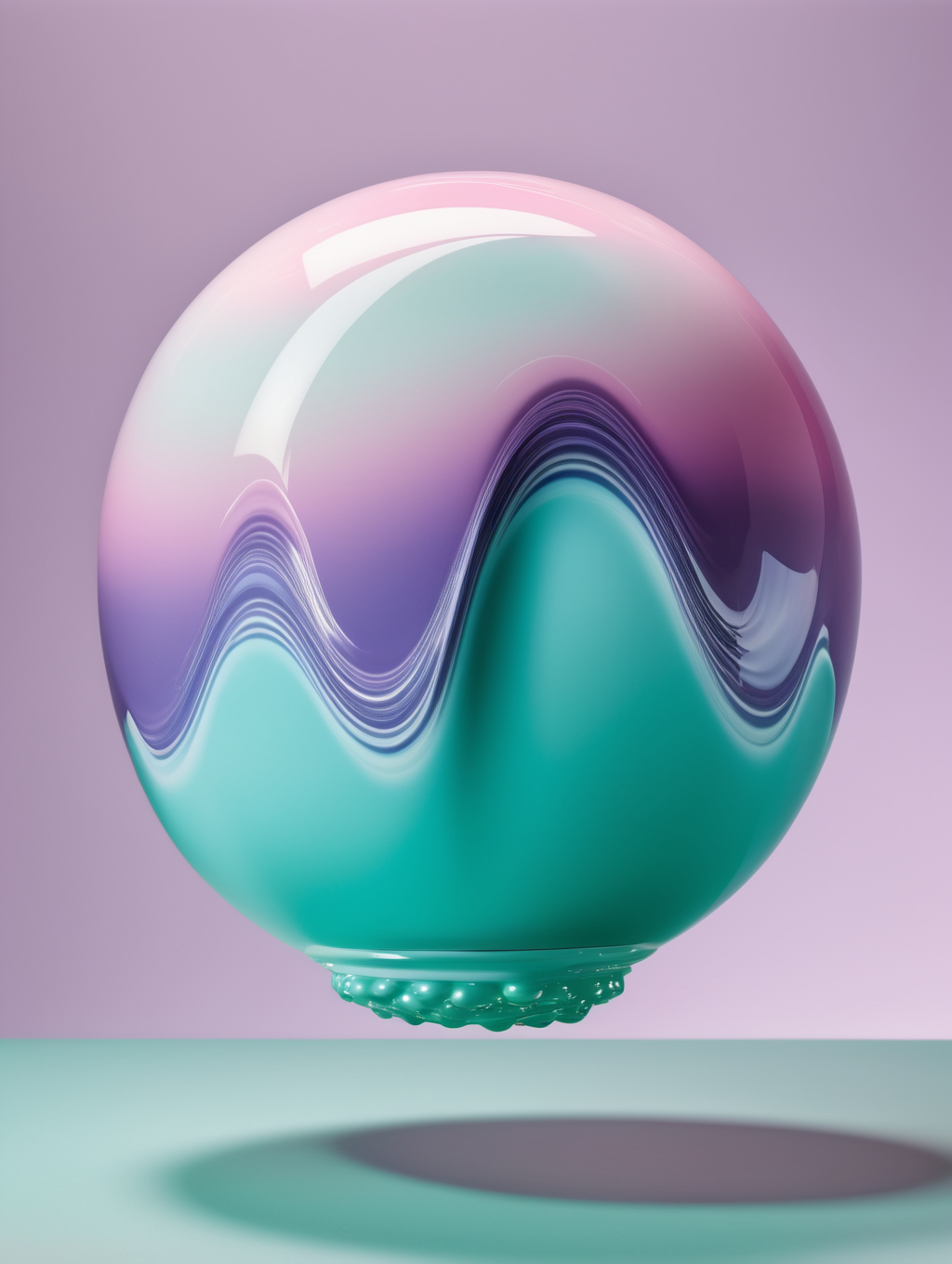 Premium Free ai Images | singular object floating in mid air trippy ...