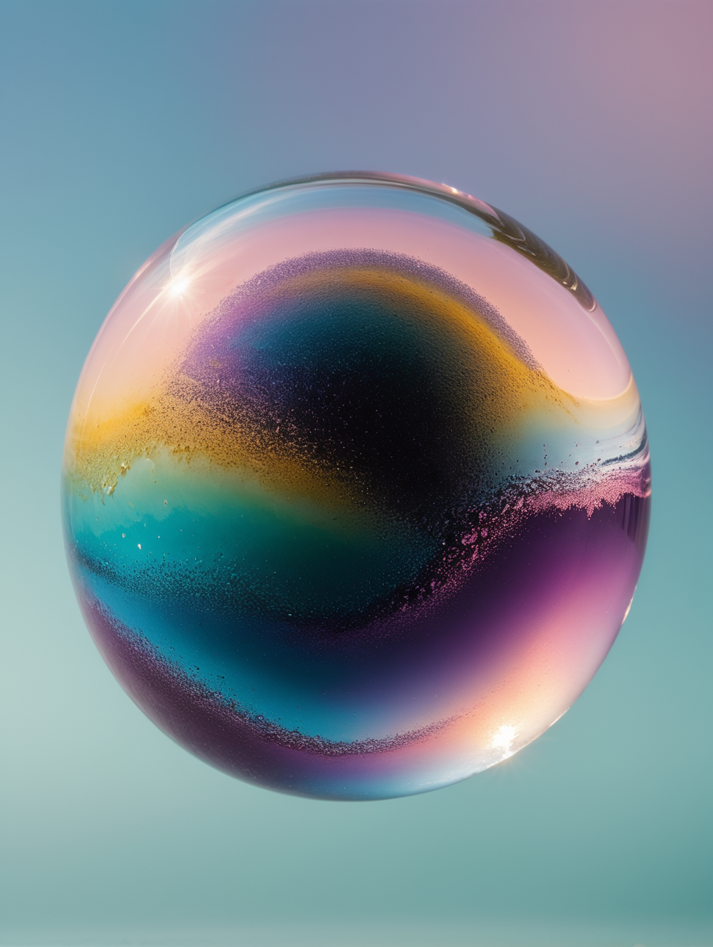 Premium Free ai Images | singular object floating in mid air trippy ...