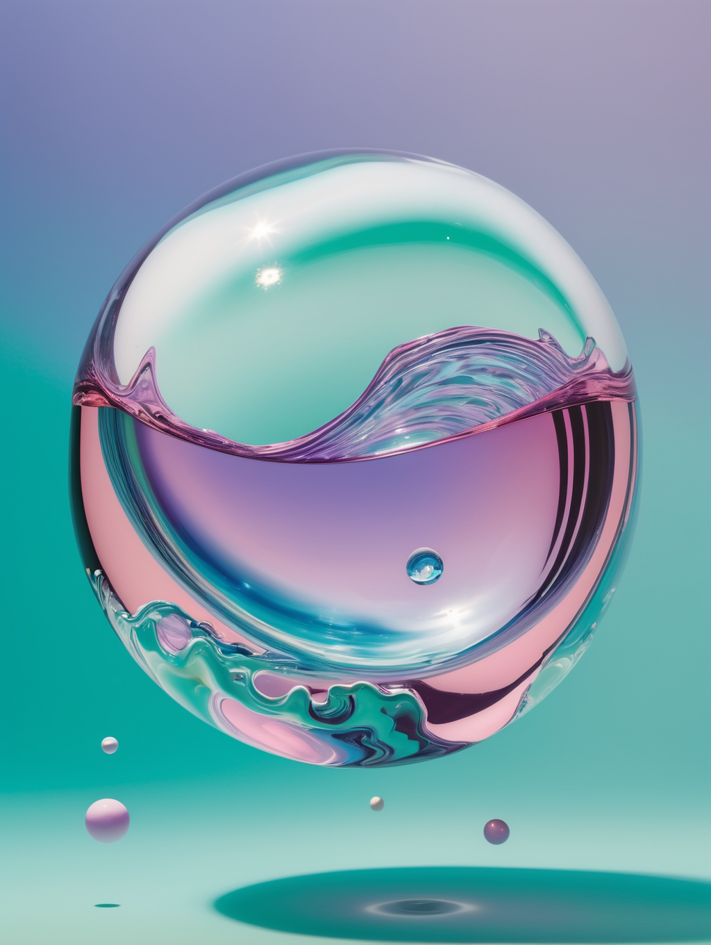 Premium Free ai Images | singular object floating in mid air trippy ...