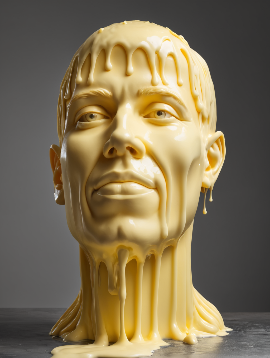 Premium Free ai Images | person made of butter melted