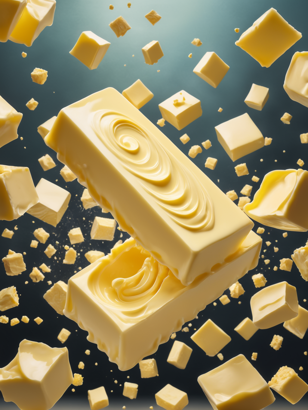 Premium Free ai Images | person made of butter object floating in mid ...