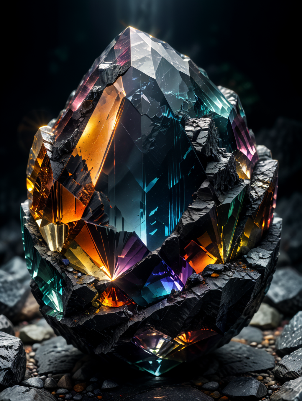 Premium Free ai Images | gem crystal sharp on details vibrance saturation