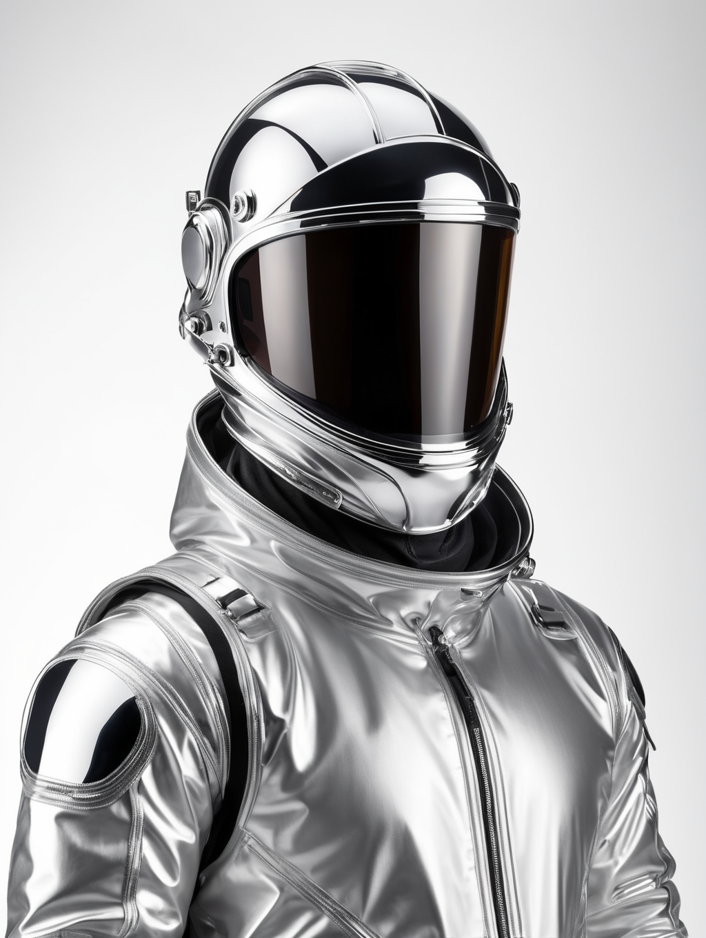 Premium Free ai Images | realistic photo of man wearing chrome ...