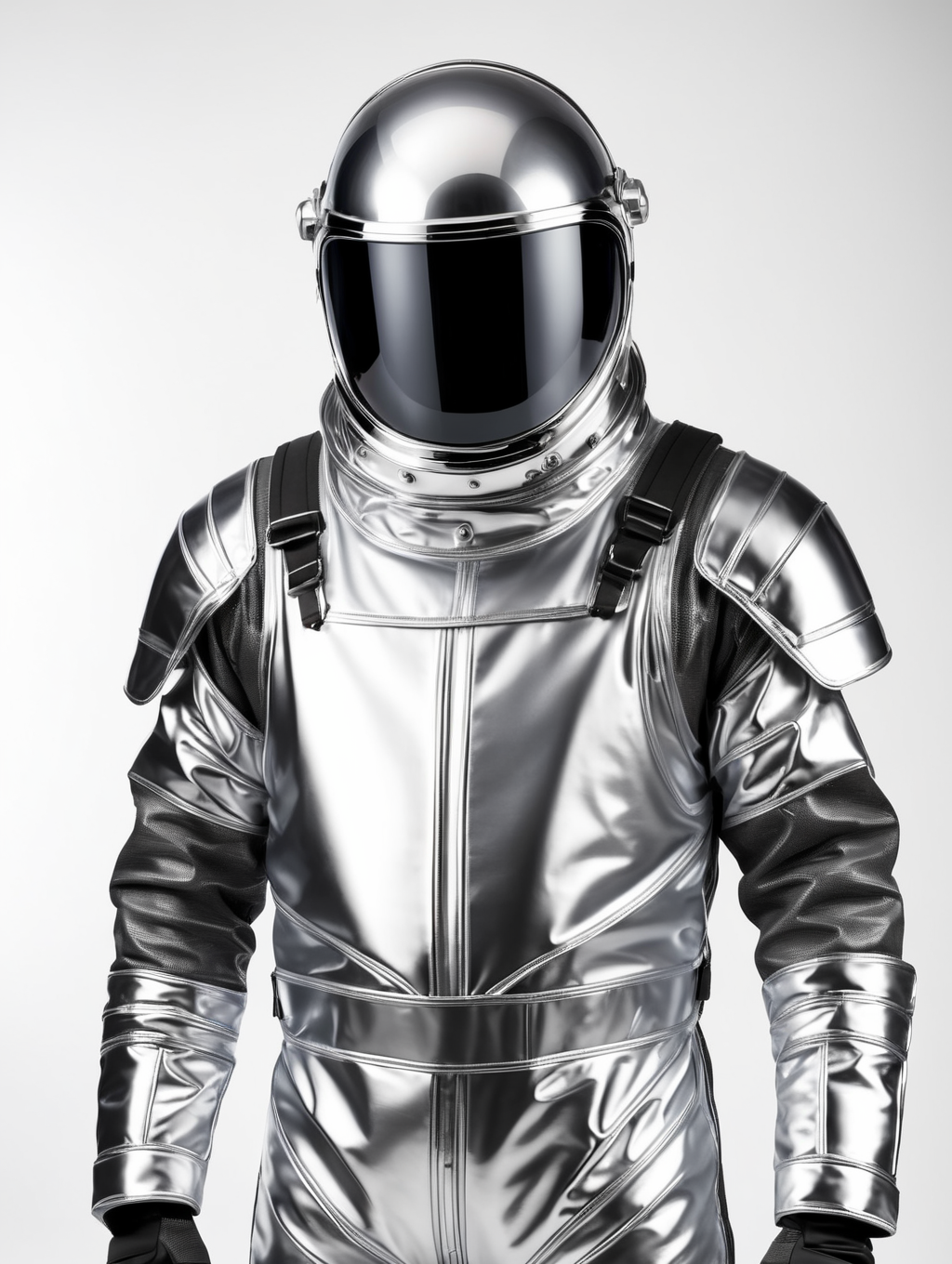 Premium Free ai Images | realistic photo of man wearing chrome ...