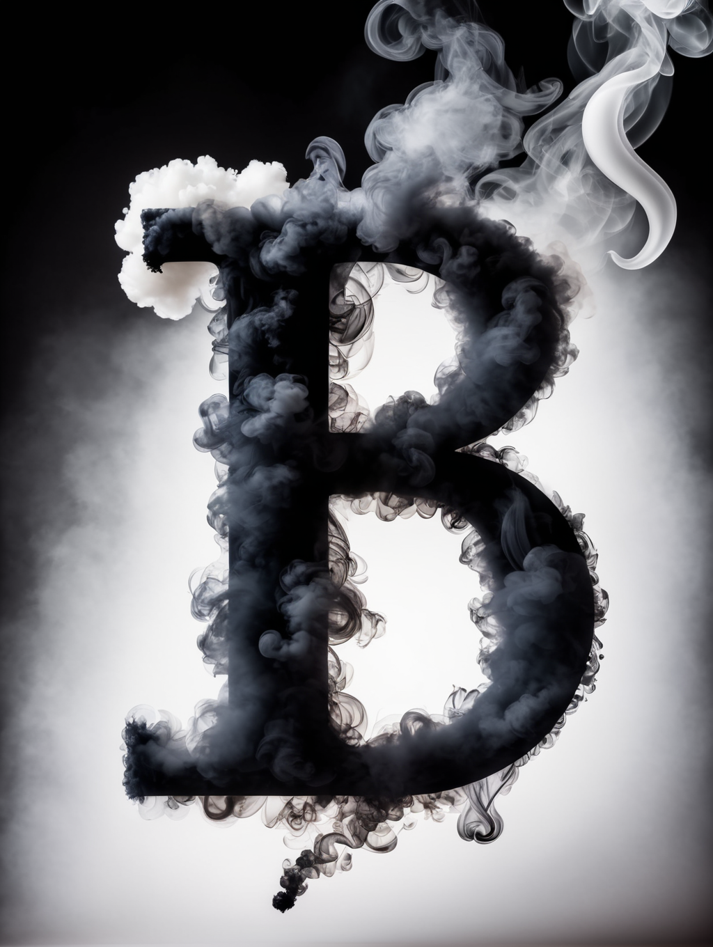 Premium Free ai Images | letter made from smoke smokey letter letter