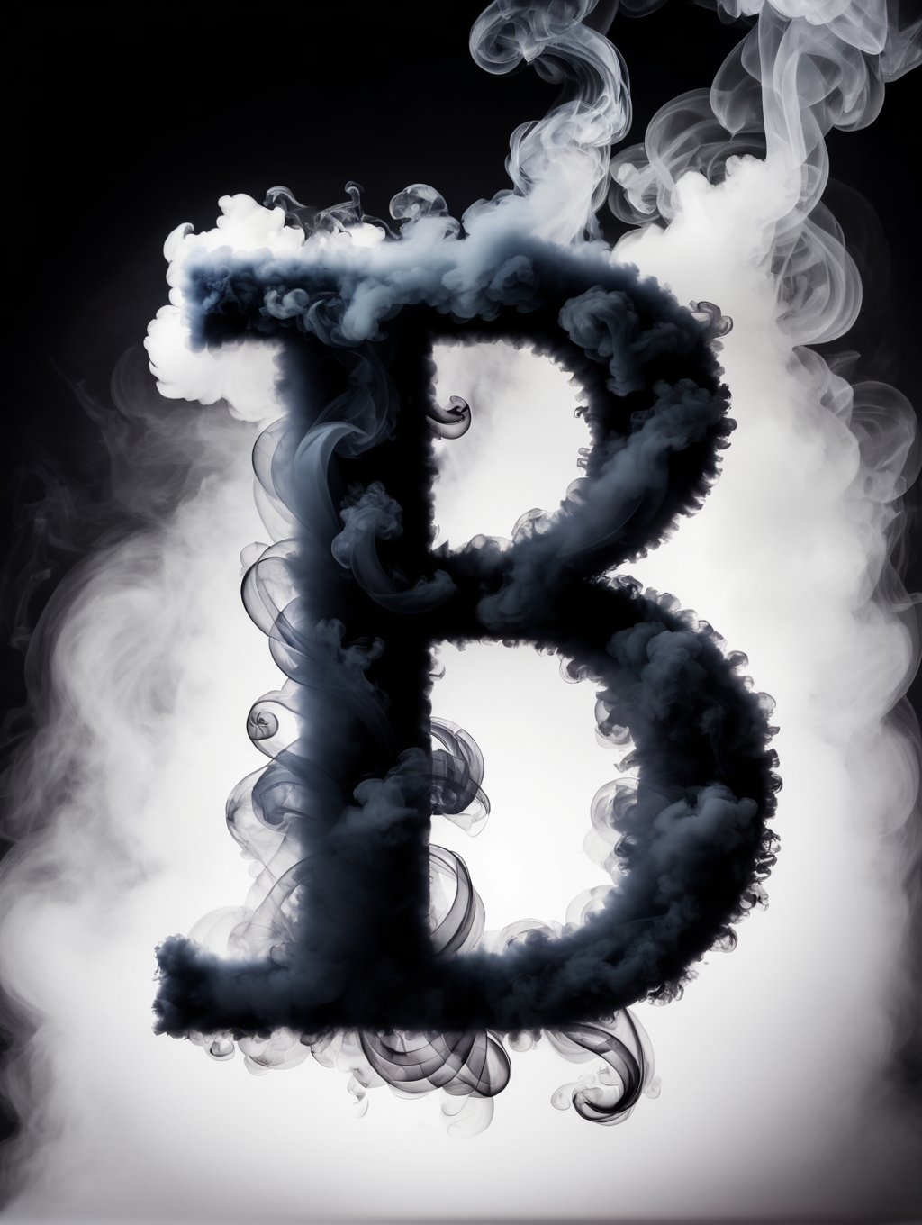 Premium Free ai Images | letter made from smoke smokey letter letter