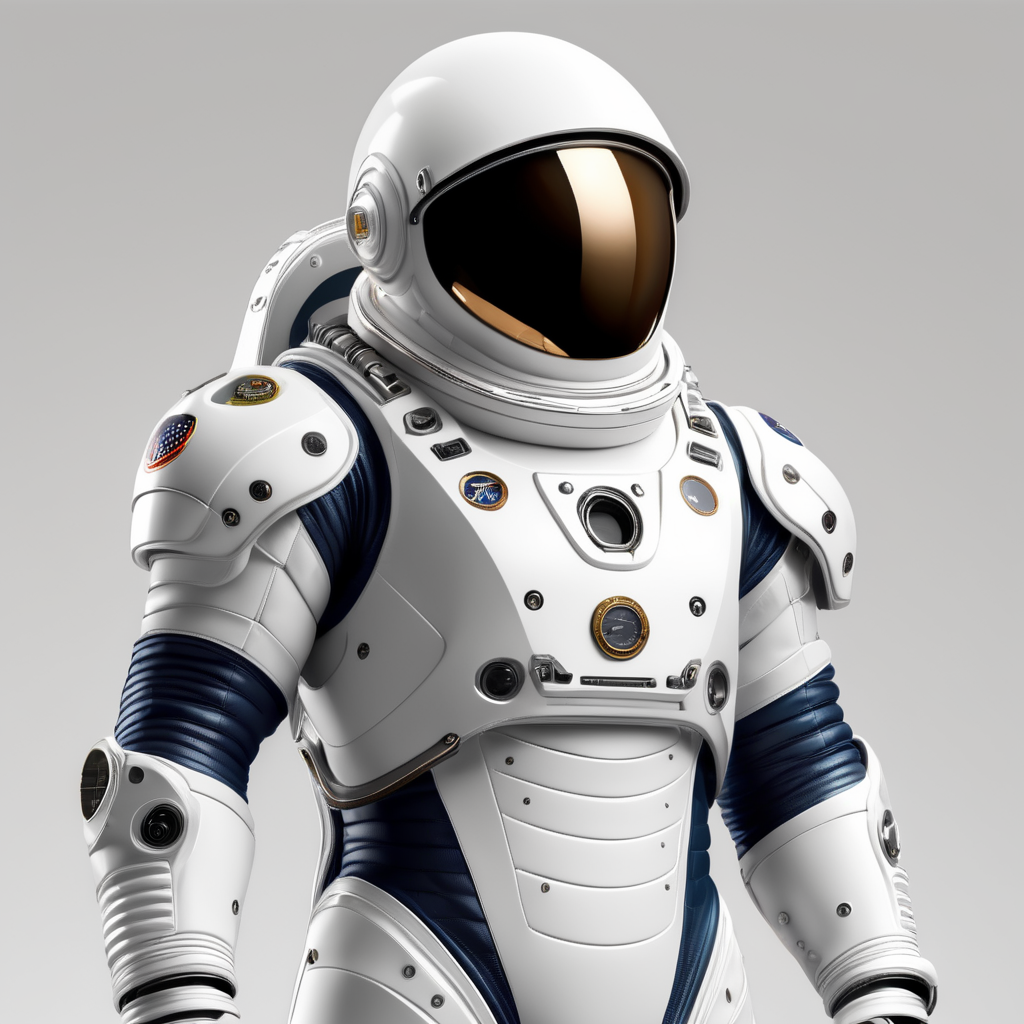 Premium Free ai Images | space suit on white background with sharp edge ...