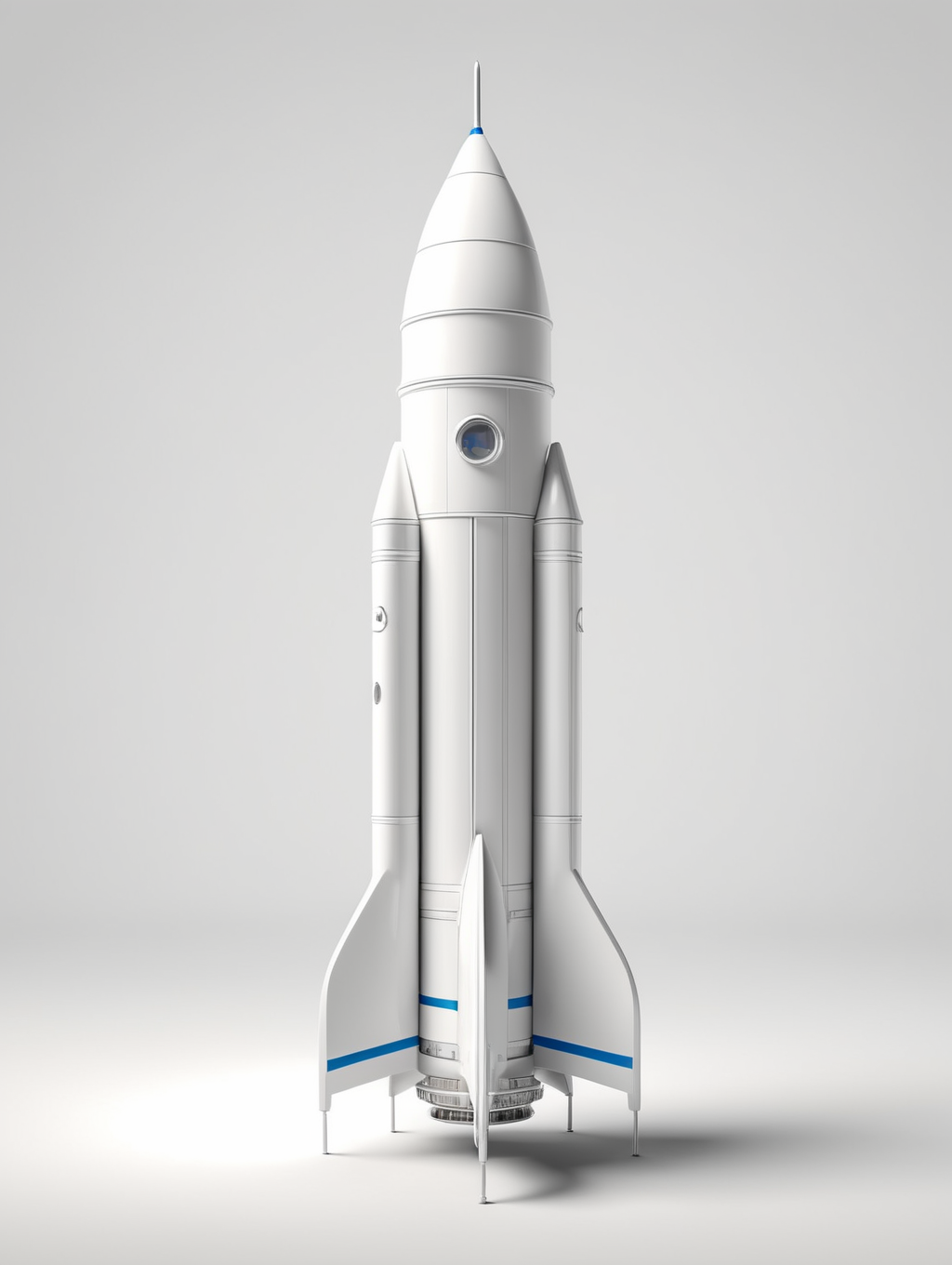 Premium Free ai Images | rocket render on white background isolated