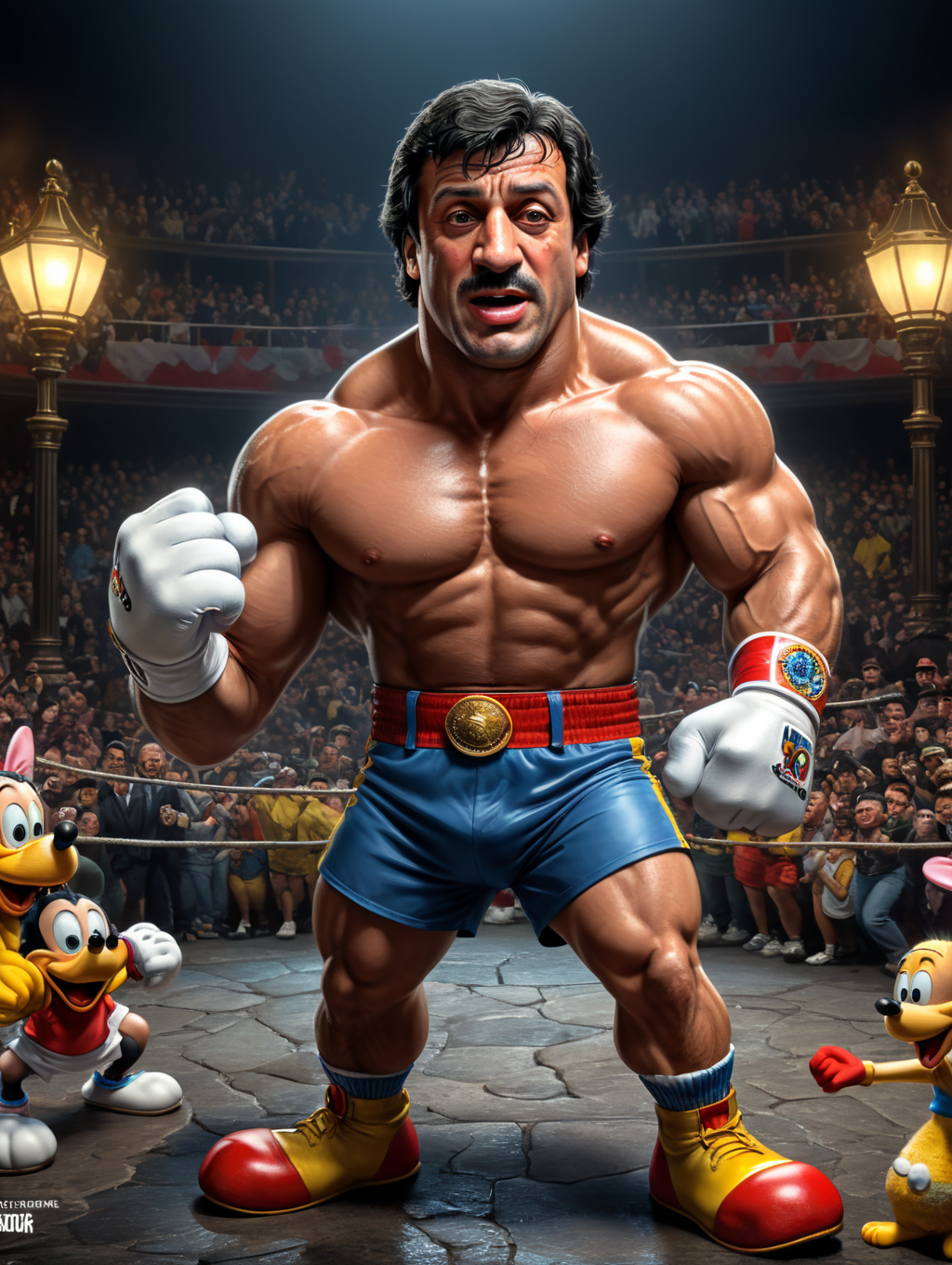 Premium Free ai Images | rocky balboa as cartoon character such as ...