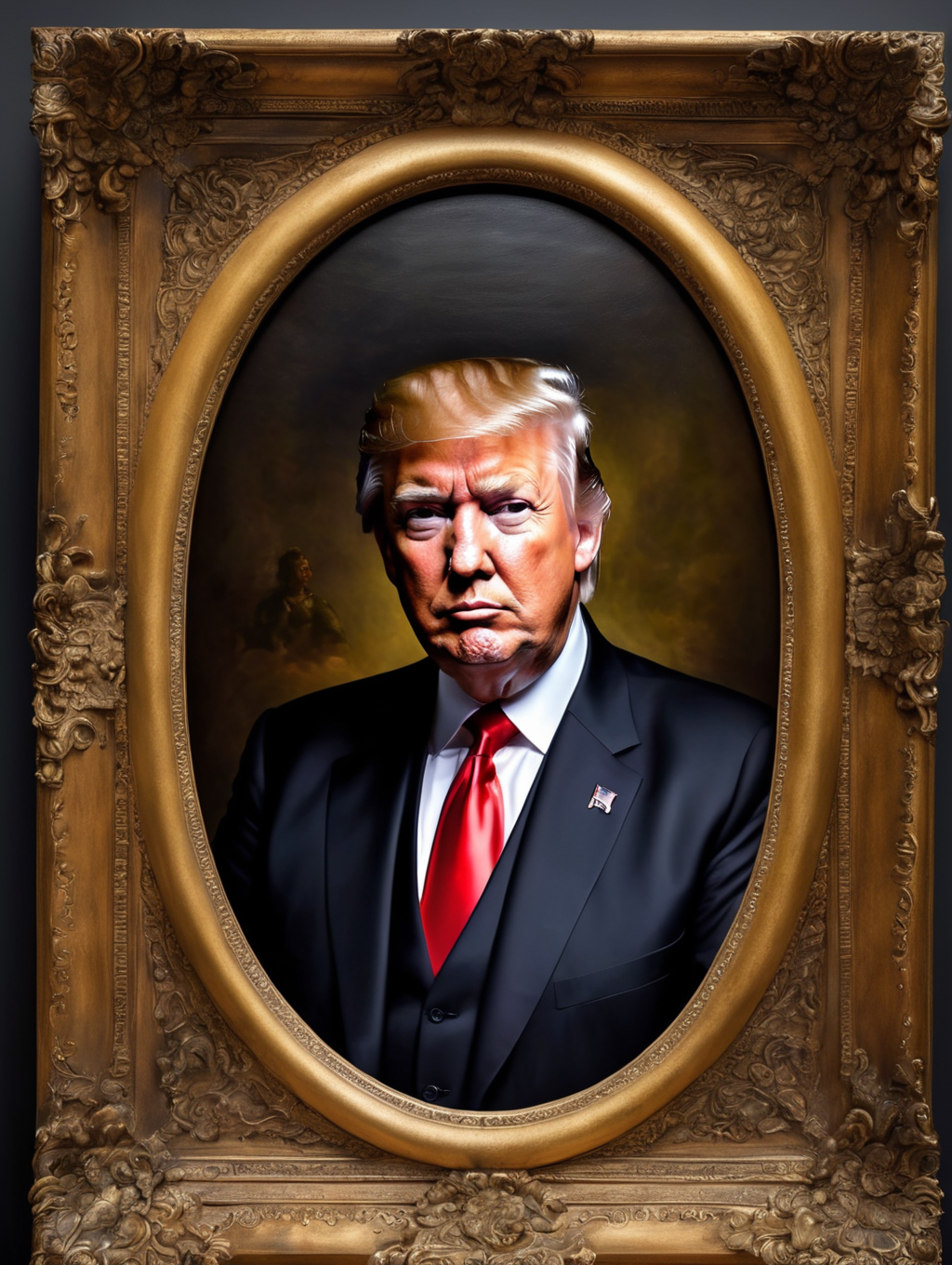Premium Free ai Images | masterpiece donald trump painting by rembrandt ...