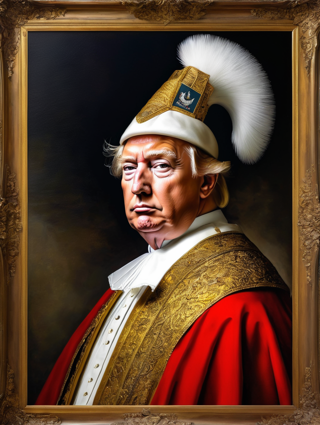Premium Free ai Images | masterpiece donald trump painting by rembrandt ...