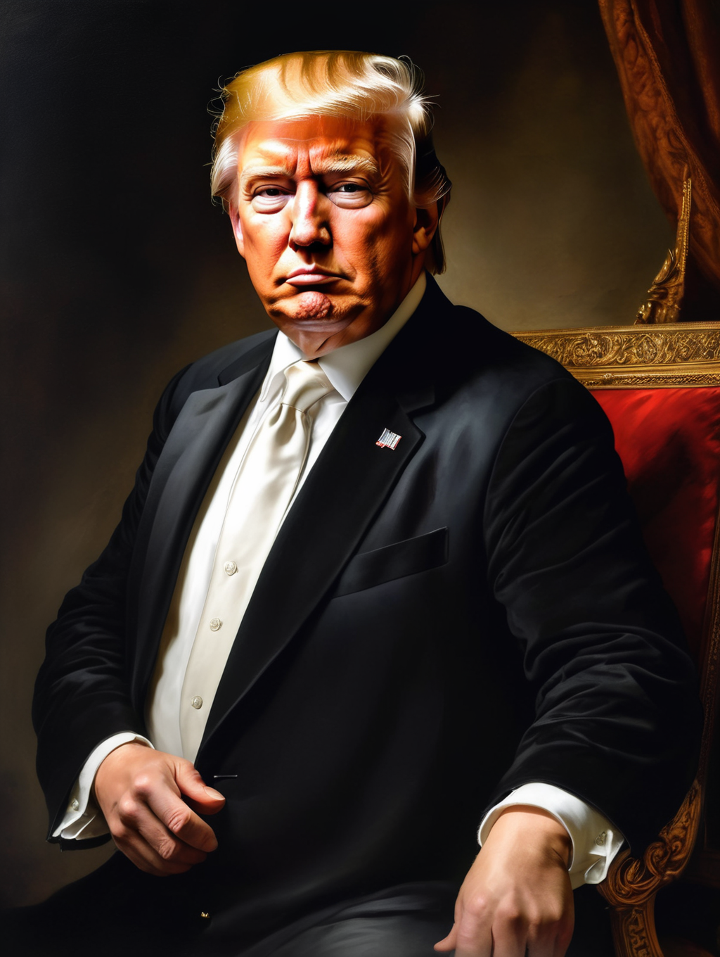 Premium Free ai Images | masterpiece donald trump painting by rembrandt ...