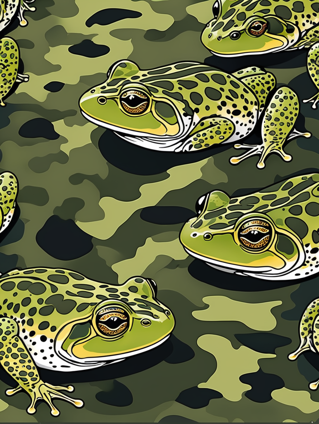 Premium Free ai Images | frog skin camouflage pattern vector art modern