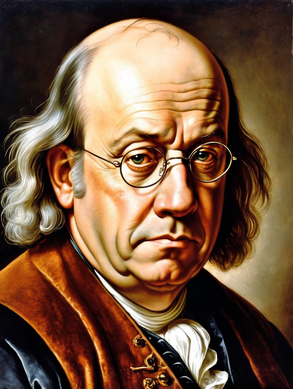 Premium Free ai Images | portrait of benjamin franklin by rembrandt ...
