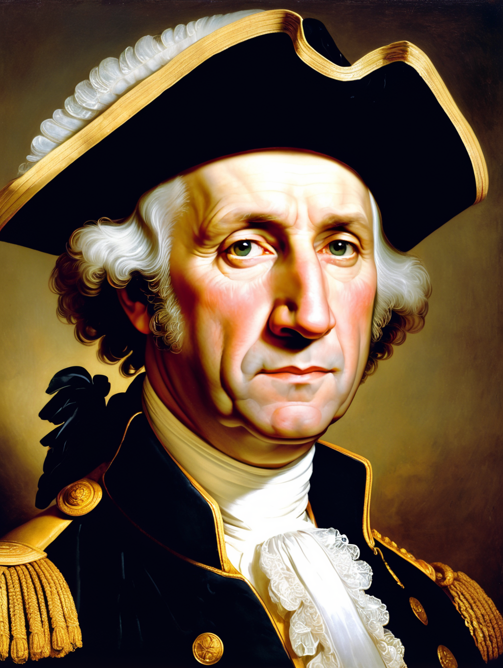 Premium Free ai Images | portrait of george washington by rembrandt ...