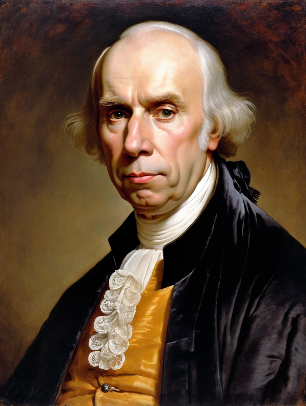 Premium Free ai Images | portrait of james madison by rembrandt ...