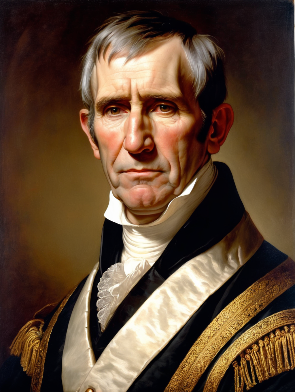 Premium Free ai Images | portrait of william henry harrison by ...