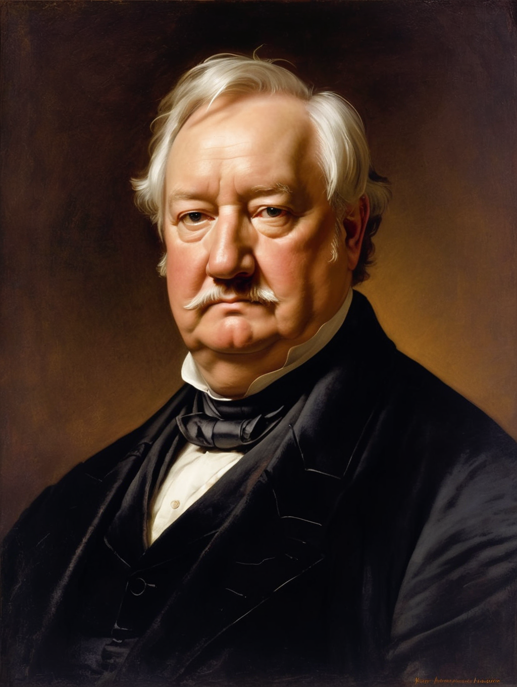 Premium Free ai Images | portrait of millard fillmore by rembrandt ...